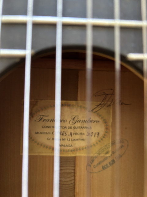Guitarra Flamenca Ciprés Macizo Gambero 2017 de segunda mano por 1799 ...