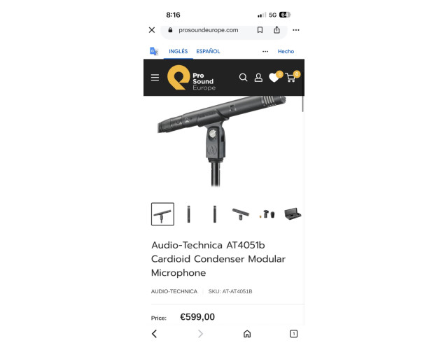 Audio-Technica AT4051b Cardioid Condenser Modular Microphone de segunda ...