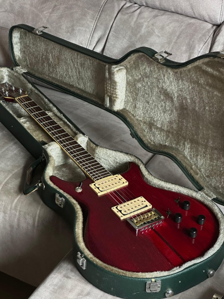 Daion Power Mark X 1980s Vintage Japonesa Neck-Through - Roja Flameada ...